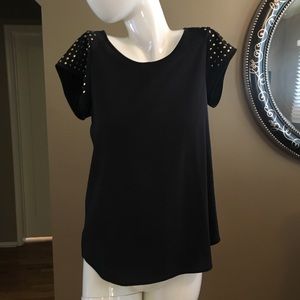 Express | Tops | Express Blouse With Gold Rhinestones | Poshmark